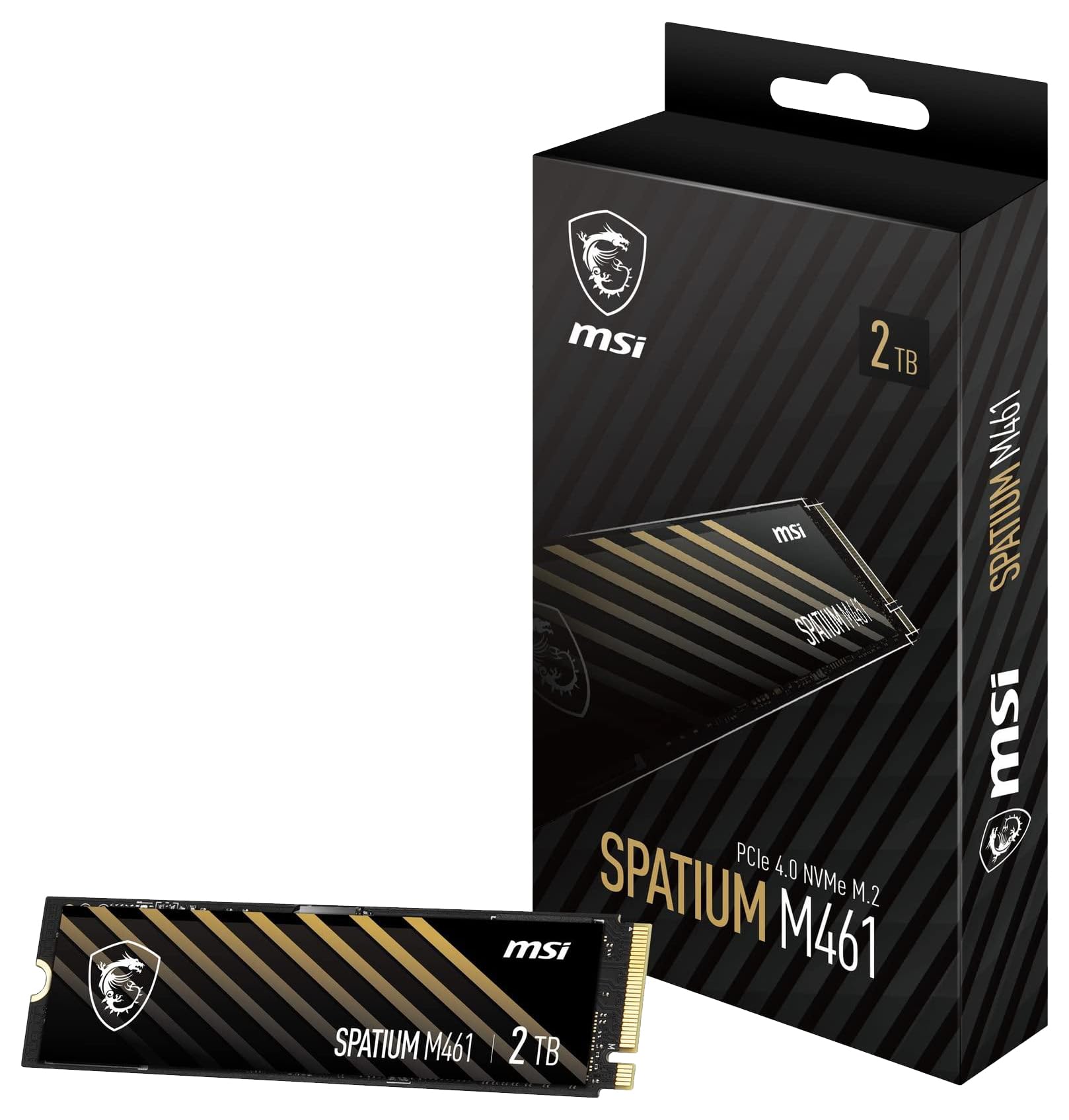 MSI SPATIUM M461 PCIe 4.0 NVMe M.2 2TB Internal SSD PCIe Gen4 NVMe (SPATIUM M461 PCIe 4.0 NVMe M.2 2TB)