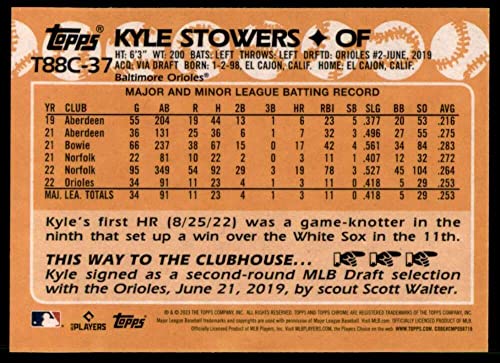 2023 Topps Series One Silver Packs Mojo Refractor #T88C-37 Kyle Stowers NM-MT RC Rookie Baltimore Orioles Baseball Trading Card MLB