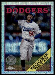 2023 topps series one silver packs mojo refractor #t88c-74 mookie betts nm-mt los angeles dodgers baseball trading card mlb