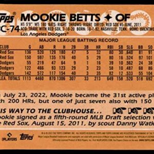 2023 Topps Series One Silver Packs Mojo Refractor #T88C-74 Mookie Betts NM-MT Los Angeles Dodgers Baseball Trading Card MLB