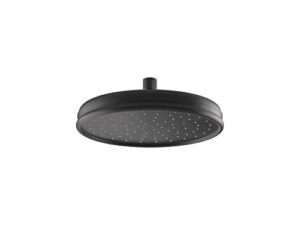 kohler 13693-g-bl 13693-g-bl10 traditional round rain showerhead, matte black