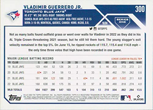 Vladimir Guerrero Jr. 2023 Topps #300 NM+-MT+ MLB Baseball Blue Jays