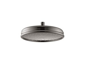 kohler 13693-g-tt 13693-g-tt10 traditional round rain showerhead, vibrant titanium