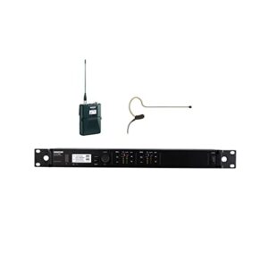 shure ulxd14d/mx153 omnidirectional headworn wireless microphone system, black, h50 534-598 mhz