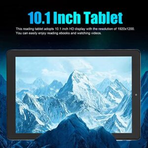 Qinlorgo Gray Tablet, 5G WiFi Dual Camera Octa Core CPU 10.1 Inch Reading Tablet for Gaming (US Plug)