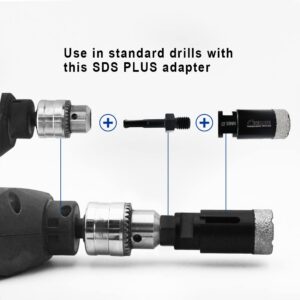 SHDIATOOL 2 Inch Granite Hole Saw Plus SDS Adapter for Marble Hard Stone Bricks