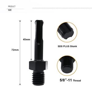 SHDIATOOL 1 Inch Granite Hole Saw Plus SDS Adapter for Marble Hard Stone Bricks