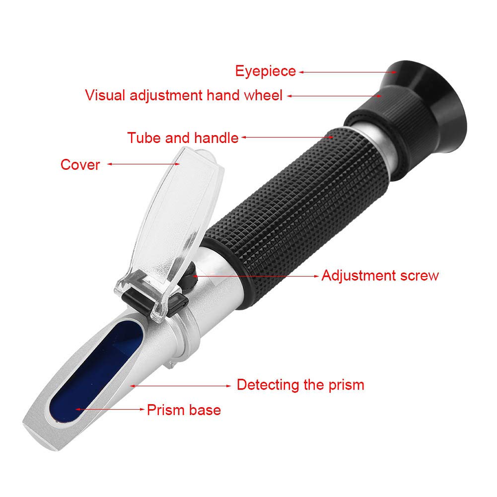 TEUOPIOE 58~92% Wort Specific Gravity Refractometer Beer Fruit Juice Wine Sugar Test