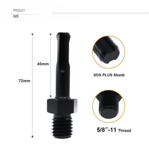 SHDIATOOL 4Inch Granite Hole Saw Plus SDS Adapter for Marble Hard Stone Bricks