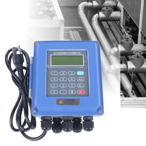 TUF-2000B Ultrasonic Flow Meter Liquid Water Flow Control Meter with LCD Display, DN20-700mm TS-2 & TM-1 Clamp-on Transducers