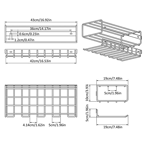 Floating Tool Shelf Holder Wall Mounting Alloy Steel Storage Rack Space Saving 50kg 110lb Load Capacity for Handheld Power Tools