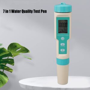 Fdit Water Quality Meter,ORP PH TDS Temp EC Salinity SG 7 in 1 Accurate Digital Water Quality Test Pen for Water Quality Testing