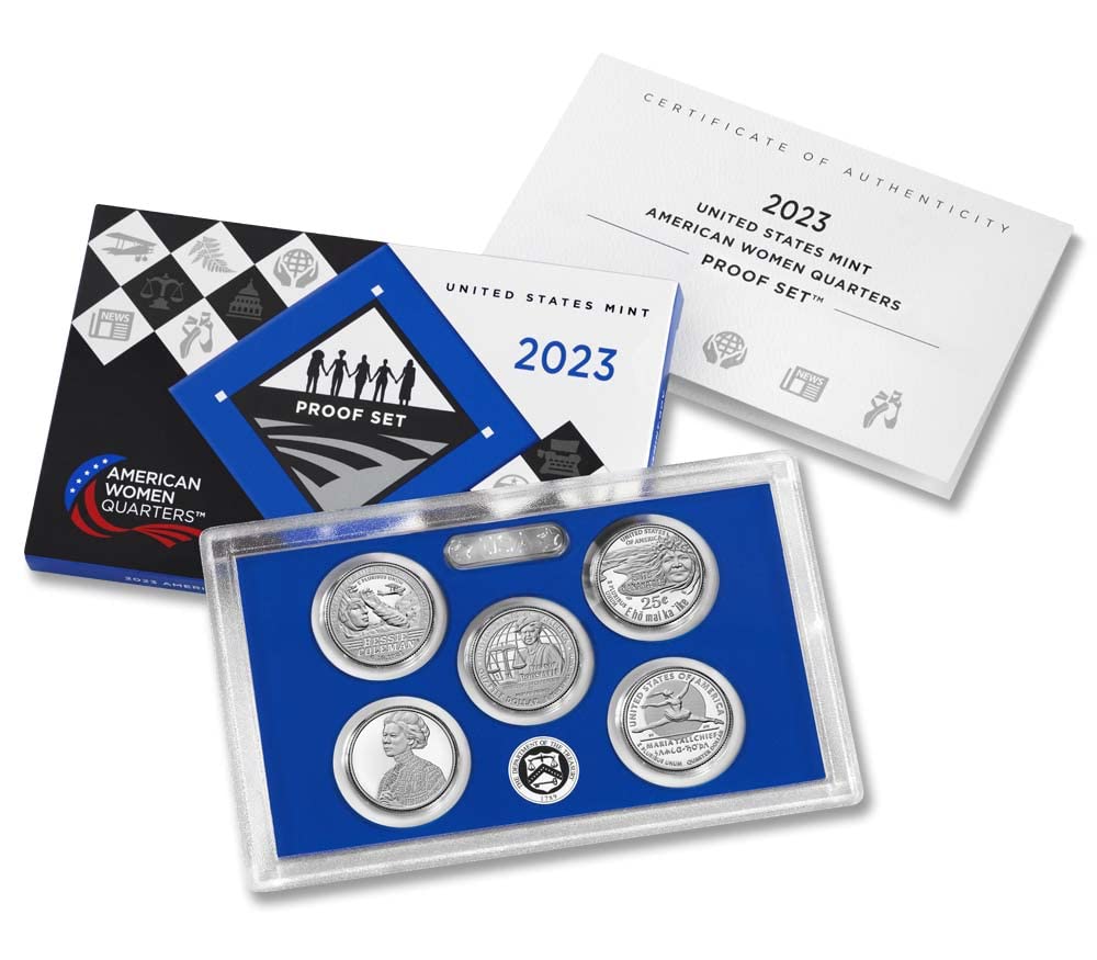 2023 S 2023 S Quarter Proof Set 5 Coin DCAM US Mint 23WP With Box and COA Quarter US Mint Proof