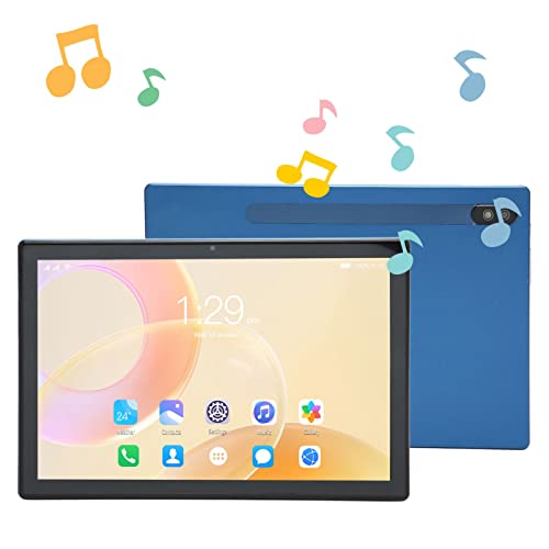 Office Tablet, 4G Network Blue Dual Camera 2 Card Slots 10 Inch Tablet 6GB RAM 256GB ROM for School (U.S. regulations)