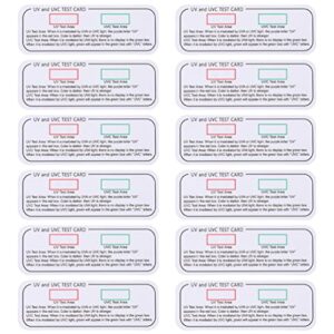 iplusmile uvc test strips 12pcs indoor uvc-uva light identifiers - uvc-uva indicator cards for home