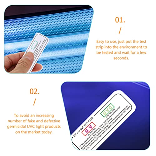 iplusmile UVC Test Strips 12pcs Indoor UVC-UVA Light Identifiers - UVC-UVA Indicator Cards for Home