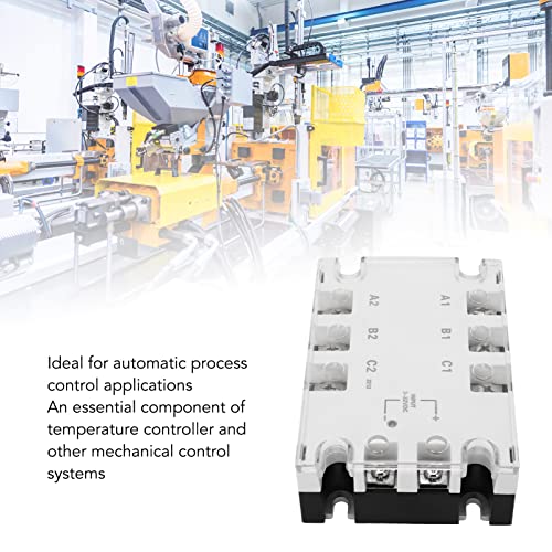 DC to AC Solid State Relay, Short Switching Time Noiseless Anti Shock Solid State Relay Stable 3‑32VDC 24‑480VAC for Industrial Automation for CNC Machine (TSR-10DA-H)