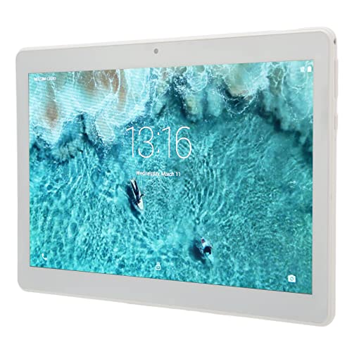 Naroote Calling Tablet, 10.1 Inch HD Tablet Gold 100-240V for Android 12 for Studying (US Plug)