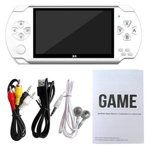 4.3 inch 8GB Retro Handheld Game Console Built-in 8GB to Store Digital Photos, Music, Videos, and Movies Support 8/16/32/64/128 Bit Games (White)