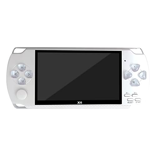 4.3 inch 8GB Retro Handheld Game Console Built-in 8GB to Store Digital Photos, Music, Videos, and Movies Support 8/16/32/64/128 Bit Games (White)