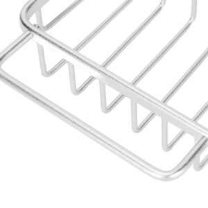 EVGATSAUTO Hanging Faucet Drain Rack, Multipurpose Sink Keep Organized Faucet Storage Rack Space Saving Aluminum with Towel Rack for Kitchen (Silver)