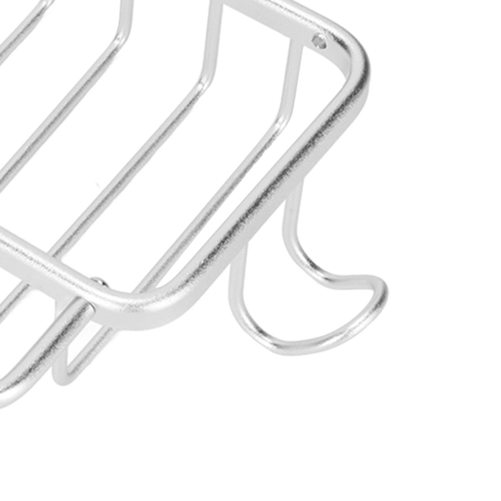 EVGATSAUTO Hanging Faucet Drain Rack, Multipurpose Sink Keep Organized Faucet Storage Rack Space Saving Aluminum with Towel Rack for Kitchen (Silver)