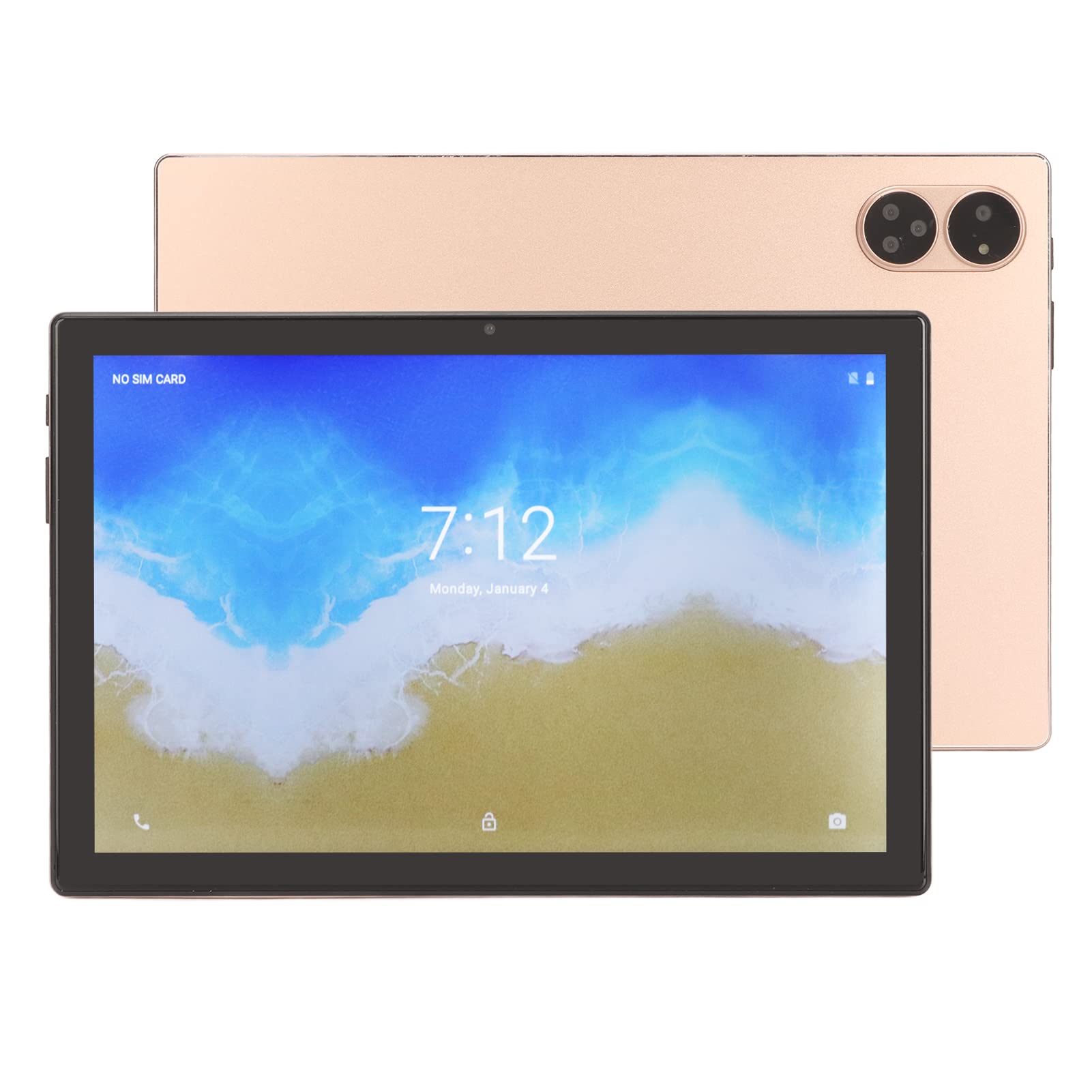 Naroote 8 Core Tablet, 5G WiFi 10.1 Inch Tablet 100‑240V 3200x1440 for Work for Android 12 (US Plug)