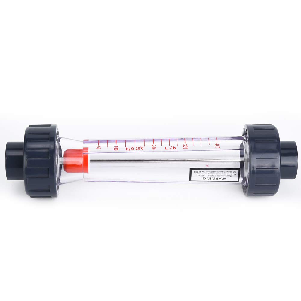 40-400L/H Liquid Flowmeter, Plastic Tube Type Liquid Flow Meter LZS-20 (D) Instantaneous Water Liquid Industry Measuring Tool