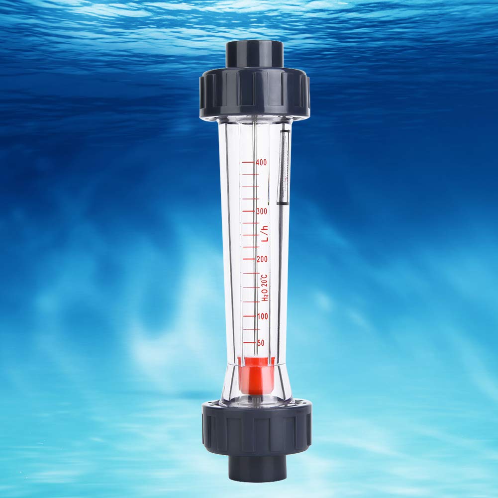 40-400L/H Liquid Flowmeter, Plastic Tube Type Liquid Flow Meter LZS-20 (D) Instantaneous Water Liquid Industry Measuring Tool