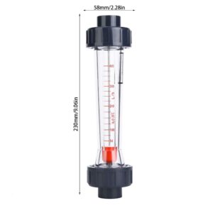 40-400L/H Liquid Flowmeter, Plastic Tube Type Liquid Flow Meter LZS-20 (D) Instantaneous Water Liquid Industry Measuring Tool