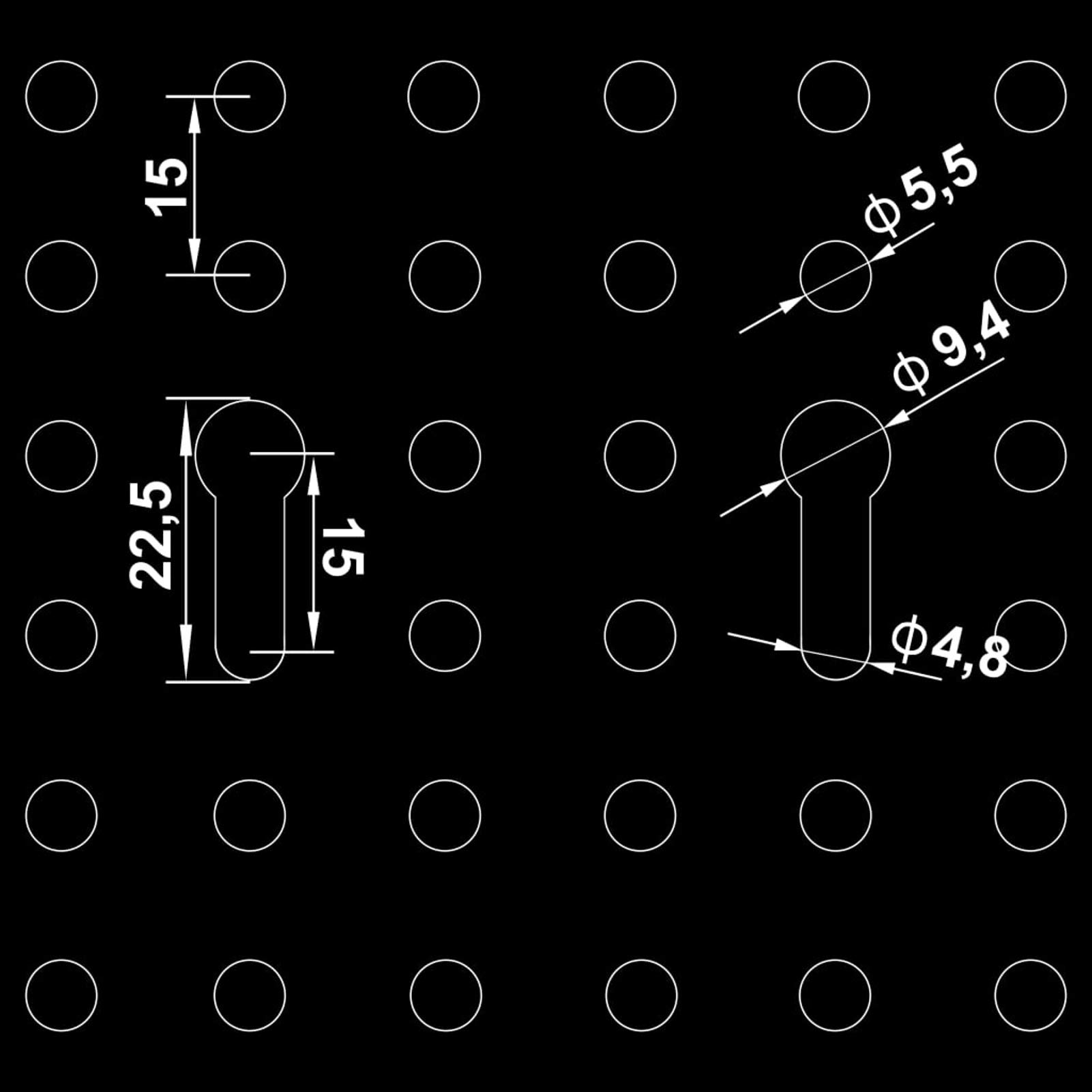 Tidyard 4 Piece Wall-Mounted Peg Boards, Steel Wall Panels with Holes, Metal Tool Pegboards Storage Organizer Gray for Garage, Workbench, Workshop 63 x 22.8 x 0.4 Inches (L x W x T)