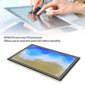 5G WiFi Tablet, 100‑240V Green 10.1 Inch Dual SIM Dual Standby HD Tablet for Adults for Android 12 (US Plug)