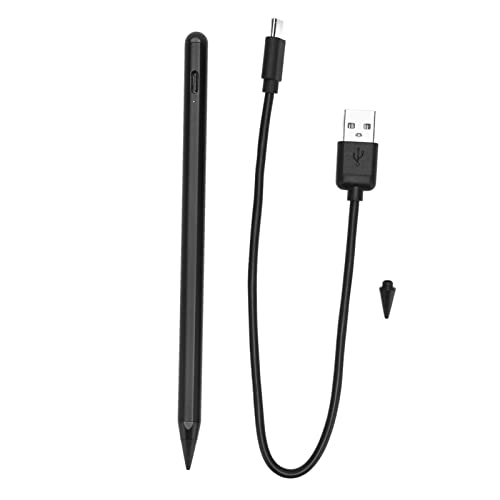 Tablet Stylus, Touch Screen Pen High Accuracy Tilt Angle Sensor Power Saving with LED Indicator for Mini 5 6 Generation for Student (Black)