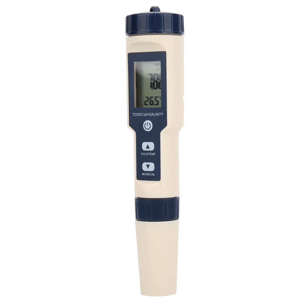 5 in 1 Portable Digital PH Salinity Temp TDS EC Meter Multifunctional Water Quality Tester Detector