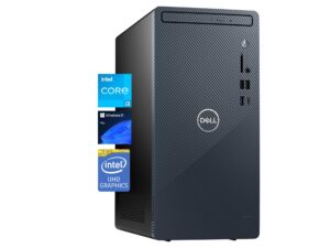 dell inspiron 3910 business desktop computer, 12th gen intel core i3-12100, windows 11 pro, 16gb ram, 512gb ssd, dvd+/-rw, wifi, hdmi, intel uhd graphics, keyboard & mouse included, mist blue