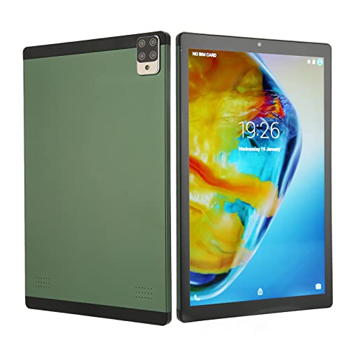 TOPINCN HD Tablet, Octa Core Processor 4GB 64GB 5G WiFi 100-240V Gaming Tablet Green for Study (US Plug)