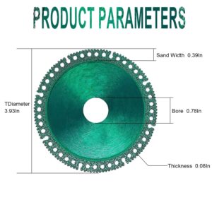 Indestructible Disc for Grinder, Indestructible Disc 2.0 - Cut Everything in Seconds, 4" X 1/25" X 4/5” Diamond Cutting Wheels for Smooth Cutting, Chamfering, Grinding of All Materials (4 pcs)