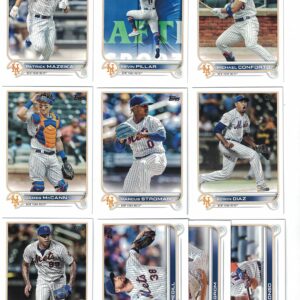 New York Mets / 2023 Topps Mets Baseball Team Set (Series 1 and 2) with (25) Cards! ***INCLUDES (3) Additional Bonus Cards of Former Mets Greats Dwight Gooden, David Cone and Darryl Strawberry! ***