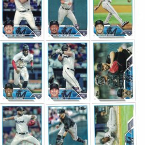 Miami Marlins / 2023 Topps Marlins Baseball Team Set (Series 1 and 2) with (19) Cards! *** This listing includes (3) Bonus Marlins Cards! ***