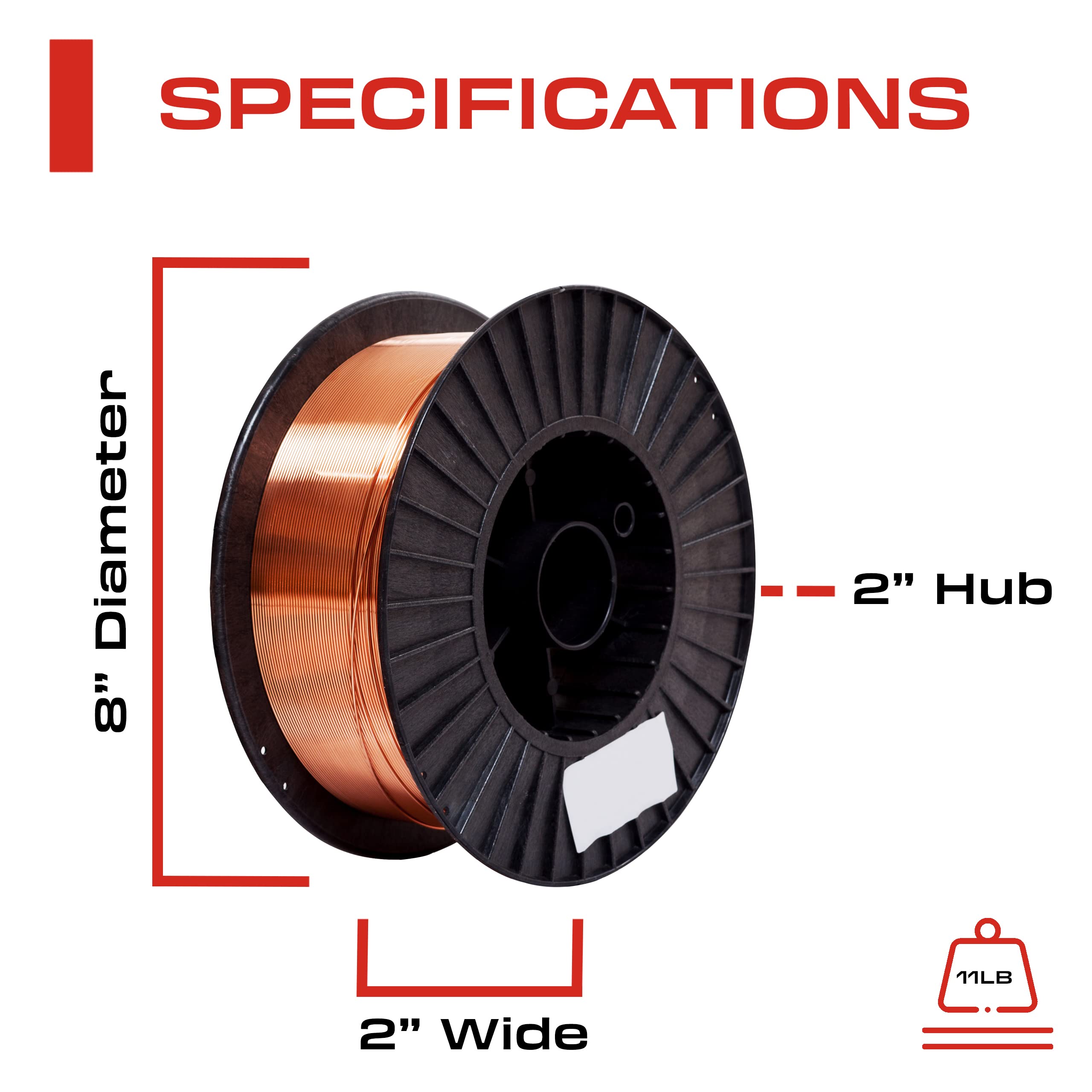 Sidco Supply Solid MIG 0.35 Welding Wire - ER70S-6 MIG Wire - 0.35 Inch 11LB Spool - Mild Steel MIG Wire - Low Splatter High Levels of Deoxidizers – MIG Welding Wire, All Position Gas Welding (1)