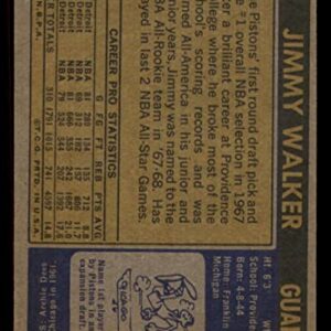 Basketball NBA 1971-72 Topps #90 Jimmy Walker VG/EX Very Good/Excellent Pistons