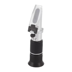 brix refractometer with atc, 0‑32 brix 0‑140 fruit wine 0‑27 baume scale display beerbrewing refractometer hydrometer, beer wort refractometer, hydrometer in wine making, homebrew