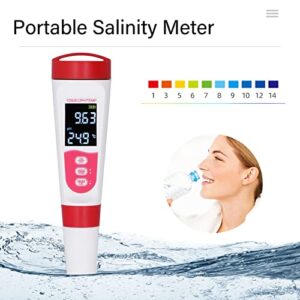 Digital Water Tester TDS EC PH Temperature Meter 4 in 1 0-9999ppm Water Quality Tester for Drinking Water Aquariums