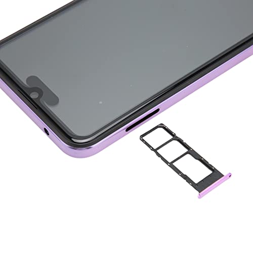 Shanrya 4GB 32GB Phone, IP14 Pro 6.1 Inch Cell Phone Ultra Thin Purple 3 Card Slot Face Recognition for Daily Life (US Plug)