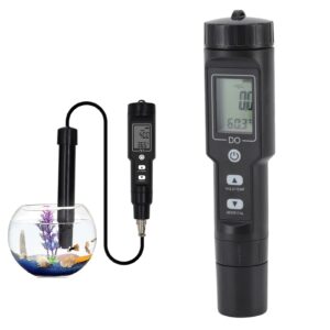 digital dissolved oxygen measuring esting ph meters meter, detachable probe digital screen display dissolved oxygen sensor, dissolved oxygen sensor for aquarium experiment research (without backlit)