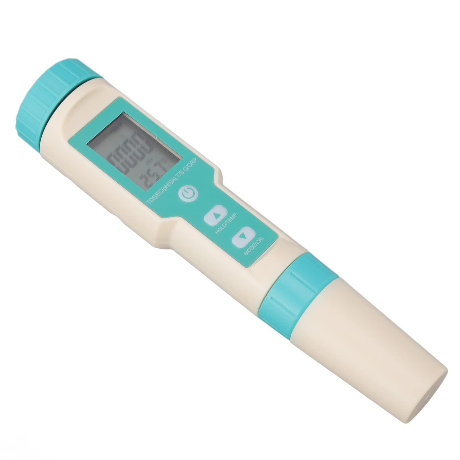 Fydun Water Quality Meter, Temp EC Salinity SG 7 in 1 Accurate orp Meter ORP PH TDS Digital Testing Pen with Powder