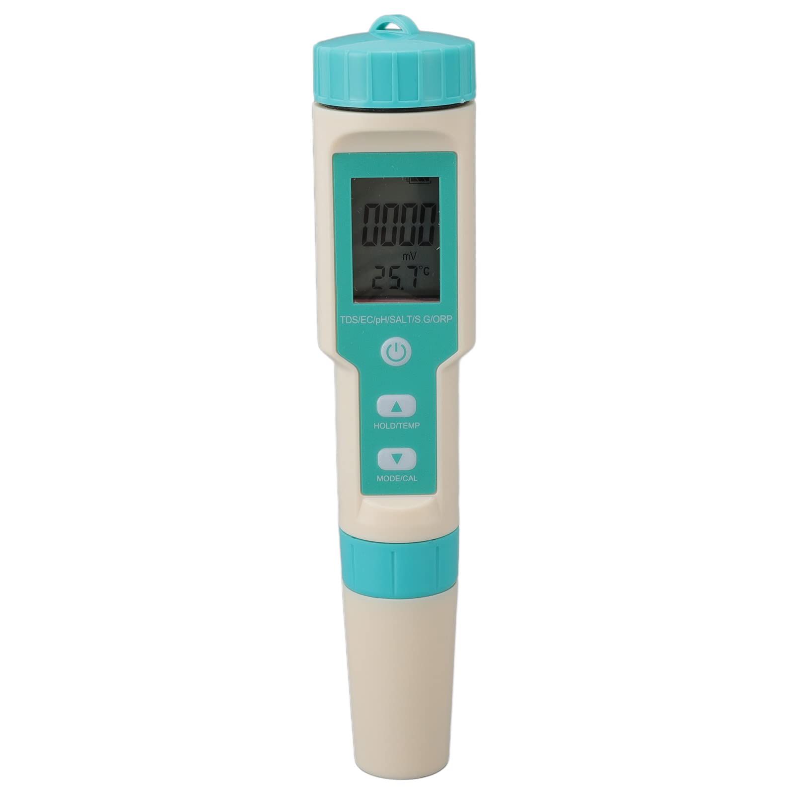 Fydun Water Quality Meter, Temp EC Salinity SG 7 in 1 Accurate orp Meter ORP PH TDS Digital Testing Pen with Powder