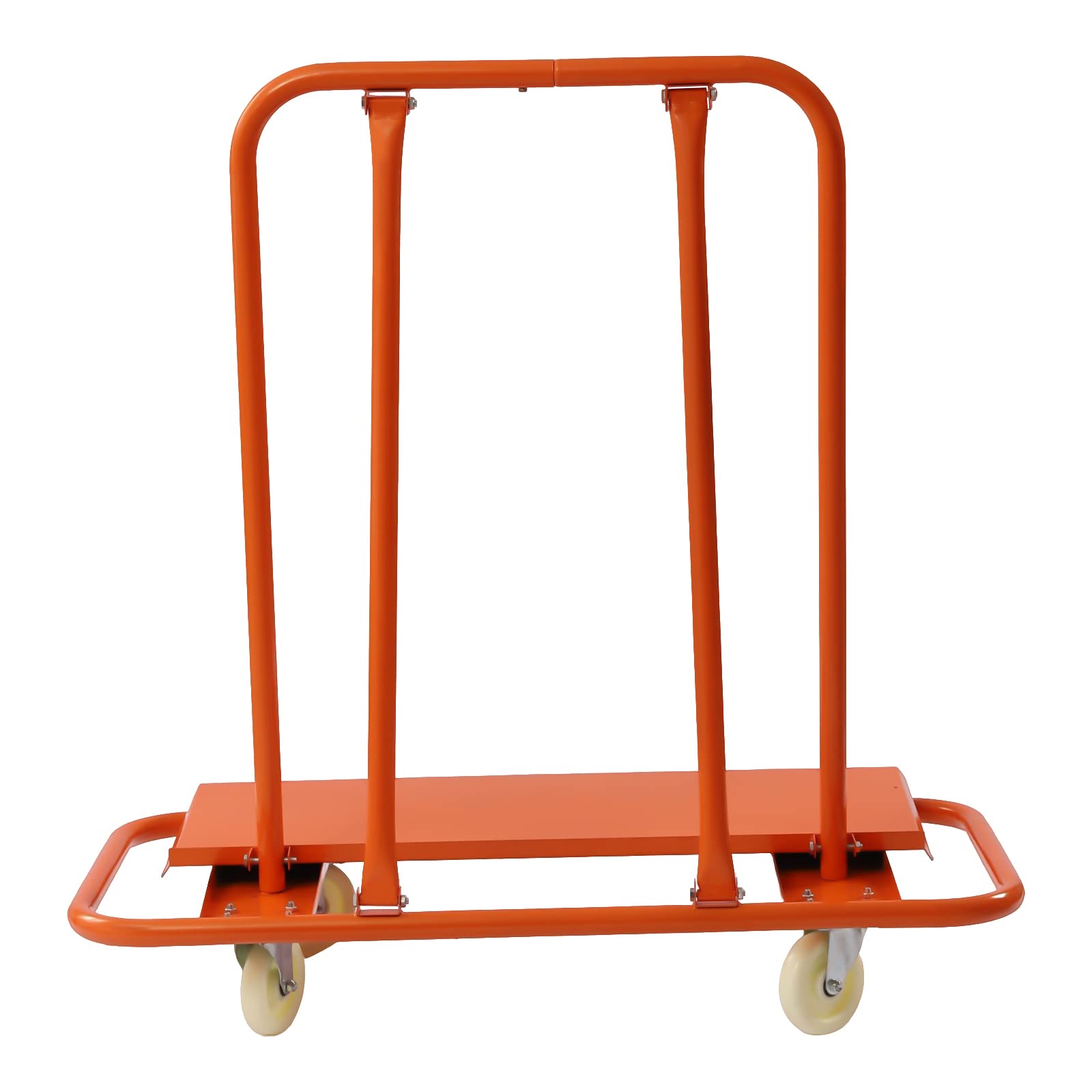 CheriMuMu Drywall Sheet Cart 1600lbs Load Capacity Dolly Handling Sheetrock Sheet Panel Service Cart Orange Heavy Duty Drywall Sheet Cart & Panel Dolly with Four Swivel Casters