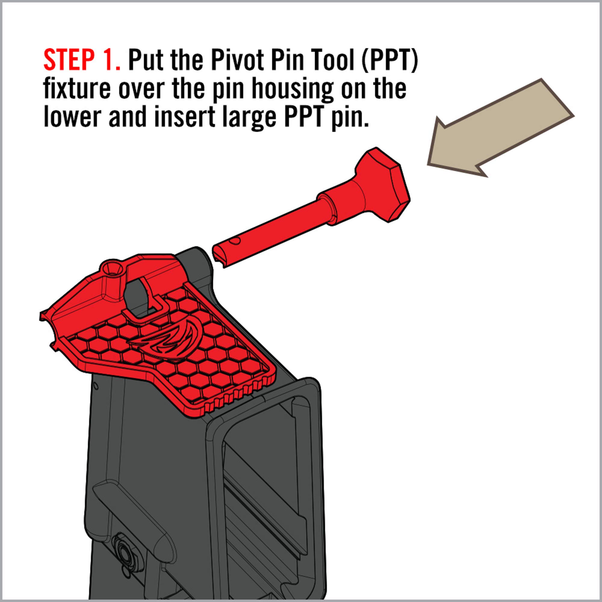 Real Avid Precision Bench Vise with Clamping Vise Jaws & Swiveling Vise Body |Multi-Use Handsfree Workbench Vice & More & Real Avid Pivot Pin Tool (AVAR15PPT), Red