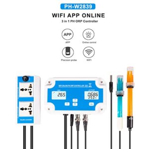 Fdit Digital Water Quality Meter, Automatic Storage Wide Applications Water Quality Monitoring Kit High Accuracy for Water Source (US Plug 110V)